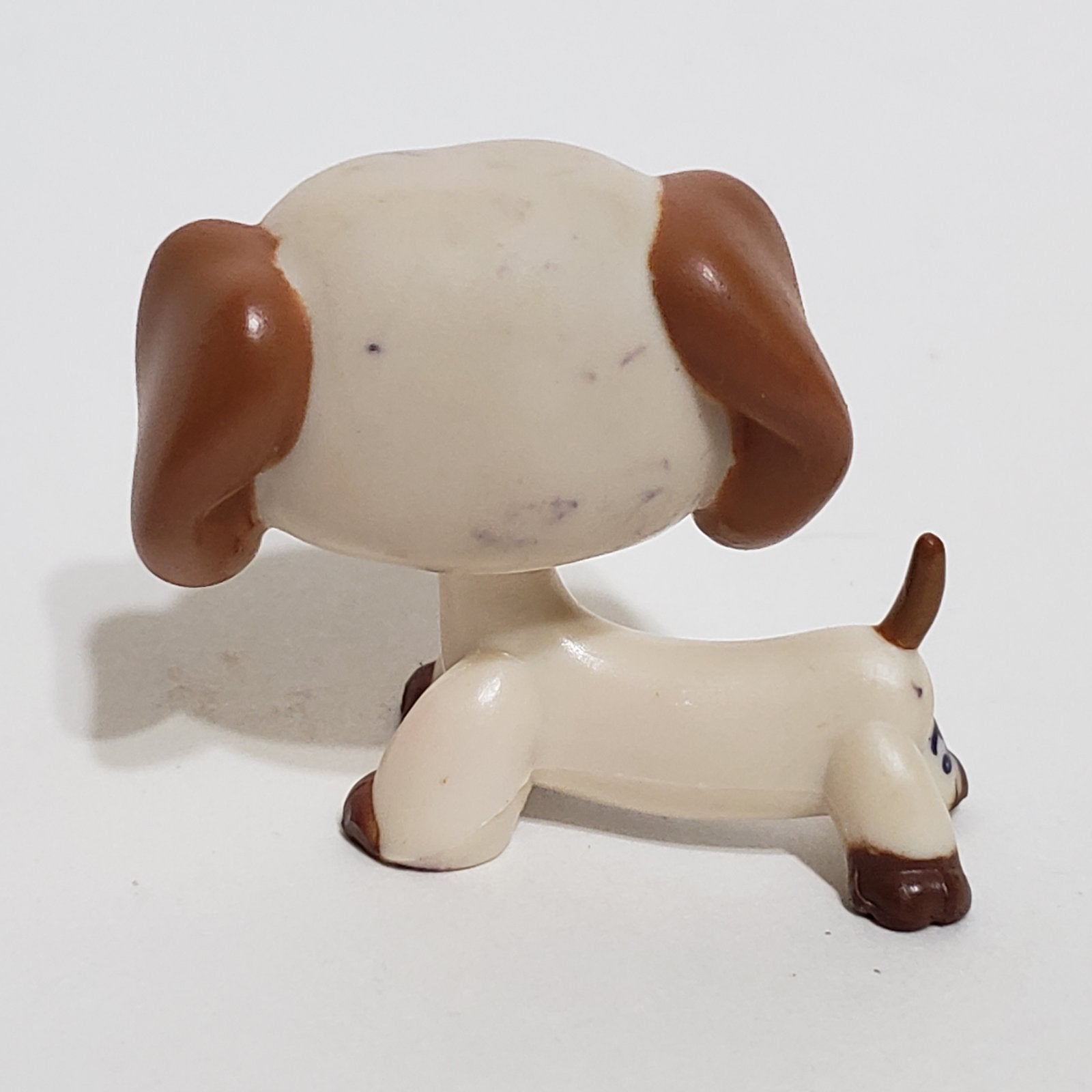 Littlest Pet Shop Dog Dachshund Puppy Rare Tan Cream Flower 1491 ...