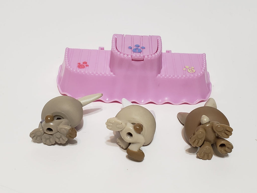 Littlest Pet Shop LPS Lot Petriplets Baby Bunny Rabbit Triplets w Pink ...