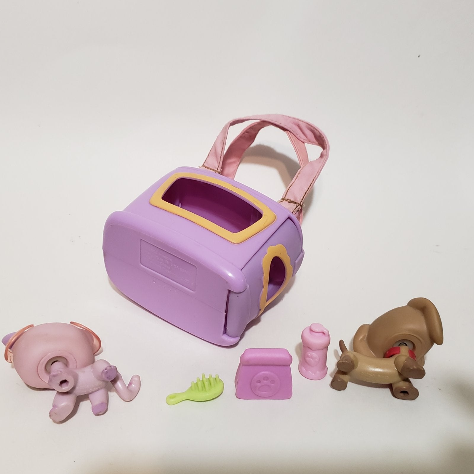 WW Littlest Pet Shop Portable Pets Gift Set Dachshund Shorthair Cat 932 ...