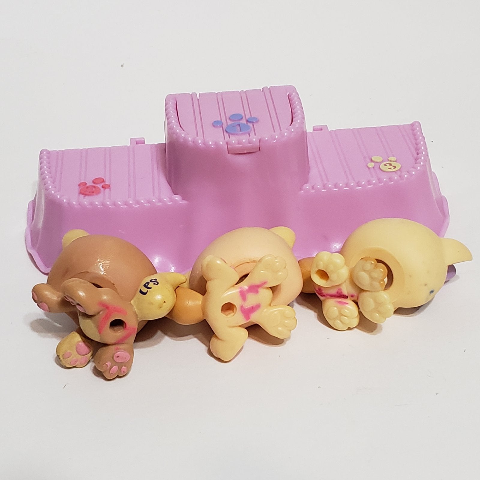 Littlest Pet Shop Lot of 3 Triplet Baby Kitten with Pink Stage ...