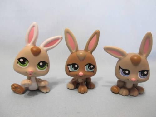 LIKE NEW Littlest Pet Shop LPS Lot Petriplets Baby Bunny Rabbit 1332 ...