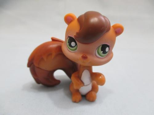 Littlest Pet Shop RARE SQUIRREL CHIPMUNK Green Eyes 195 Authentic LPS ...