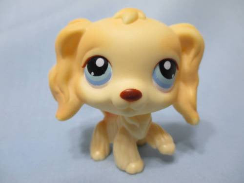 Littlest Pet Shop Dog Puppy Cocker Spaniel Spaiel Cream Yellow Blue 91 ...