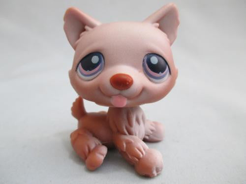 Littlest Pet Shop Husky 38 Brown With Pink and Purple Eyes Dog ...