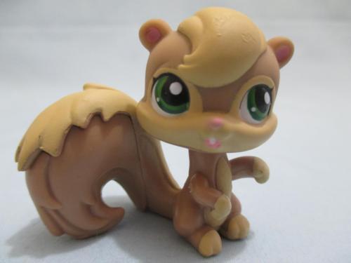 LIKE NEW Littlest Pet Shop Squirrel 1372 Brown Tan w Green Eyes LPs ...