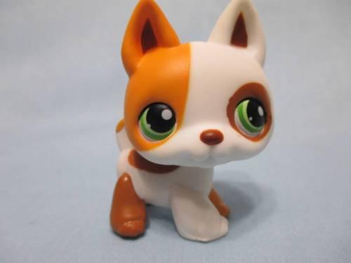 Littlest Pet Shop 127 White & Brown German Shepherd Puppy Dog Authentic ...
