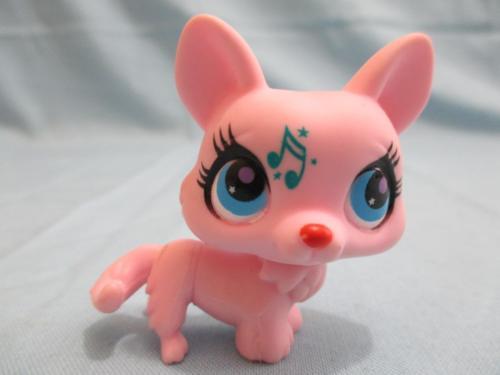 Littlest Pet Shop LPS Rare Pink Music Note Corgi 2888 Dog Authentic MAR05JI