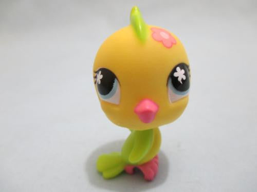 Littlest Pet Shop Yellow Canary Bird Flower 595 100% Authentic LPS AUG30JI