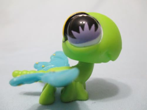 Littlest Pet Shop Green Dragonfly 598 With Blue Wings Authentic Lps ma05k