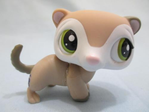 Littlest Pet Shop Ferret Taupe and Cream 1573 Authentic Lps JN4JPO133