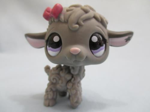 Littlest Pet Shop 1218 Gray Grey Lamb Sheep Purple Circle Eyes ...