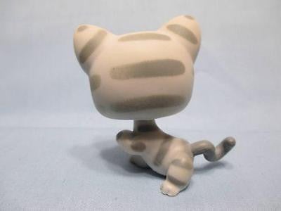 LIKE NEW LITTLEST PET SHOP SHORTHAIR CAT KITTY GREY STRIPES Paw Up 32 ...