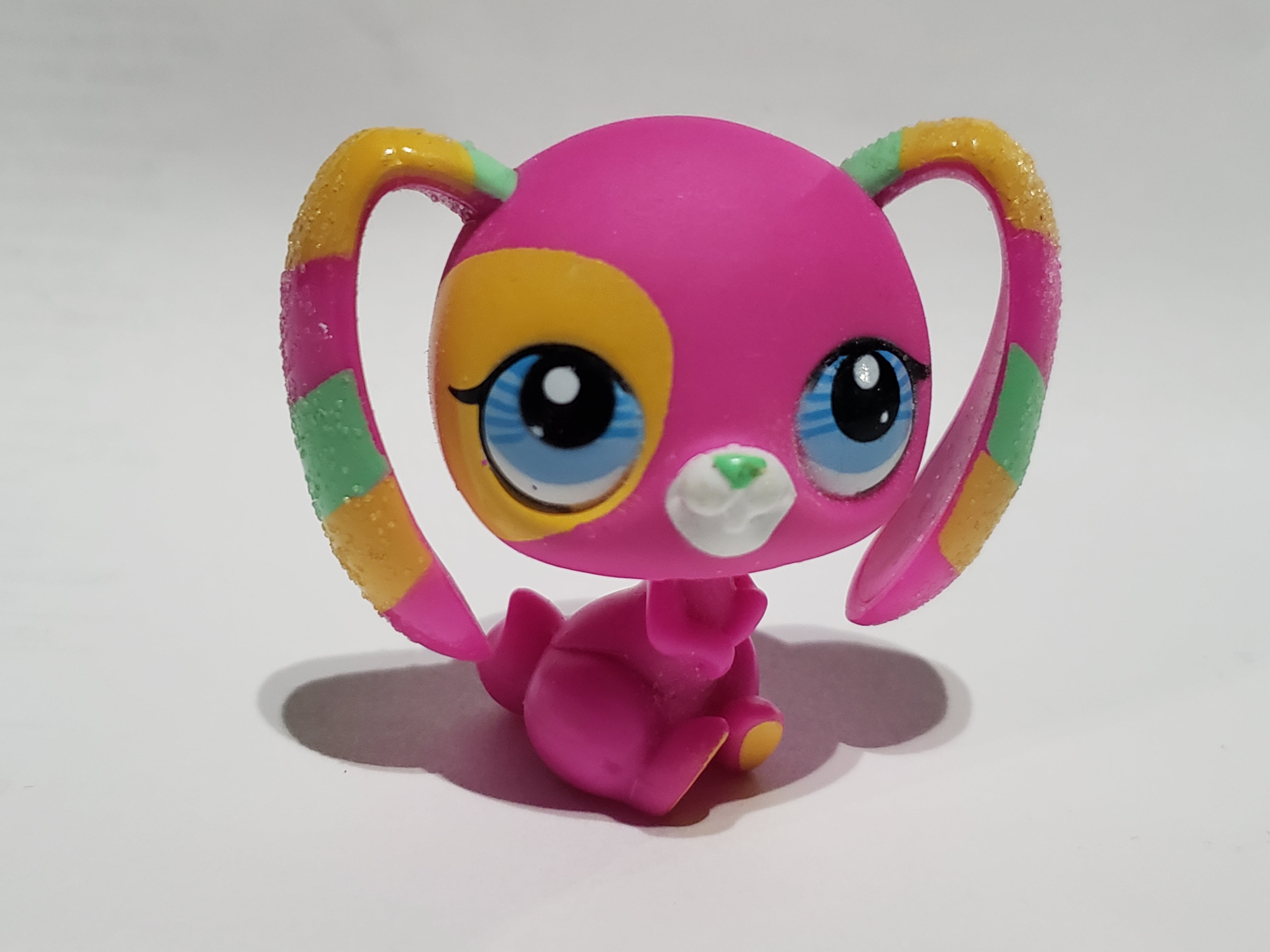LIKE NEW Littlest Pet Shop RARE Bunny Rabbit 3391 Colorful Glitter ...