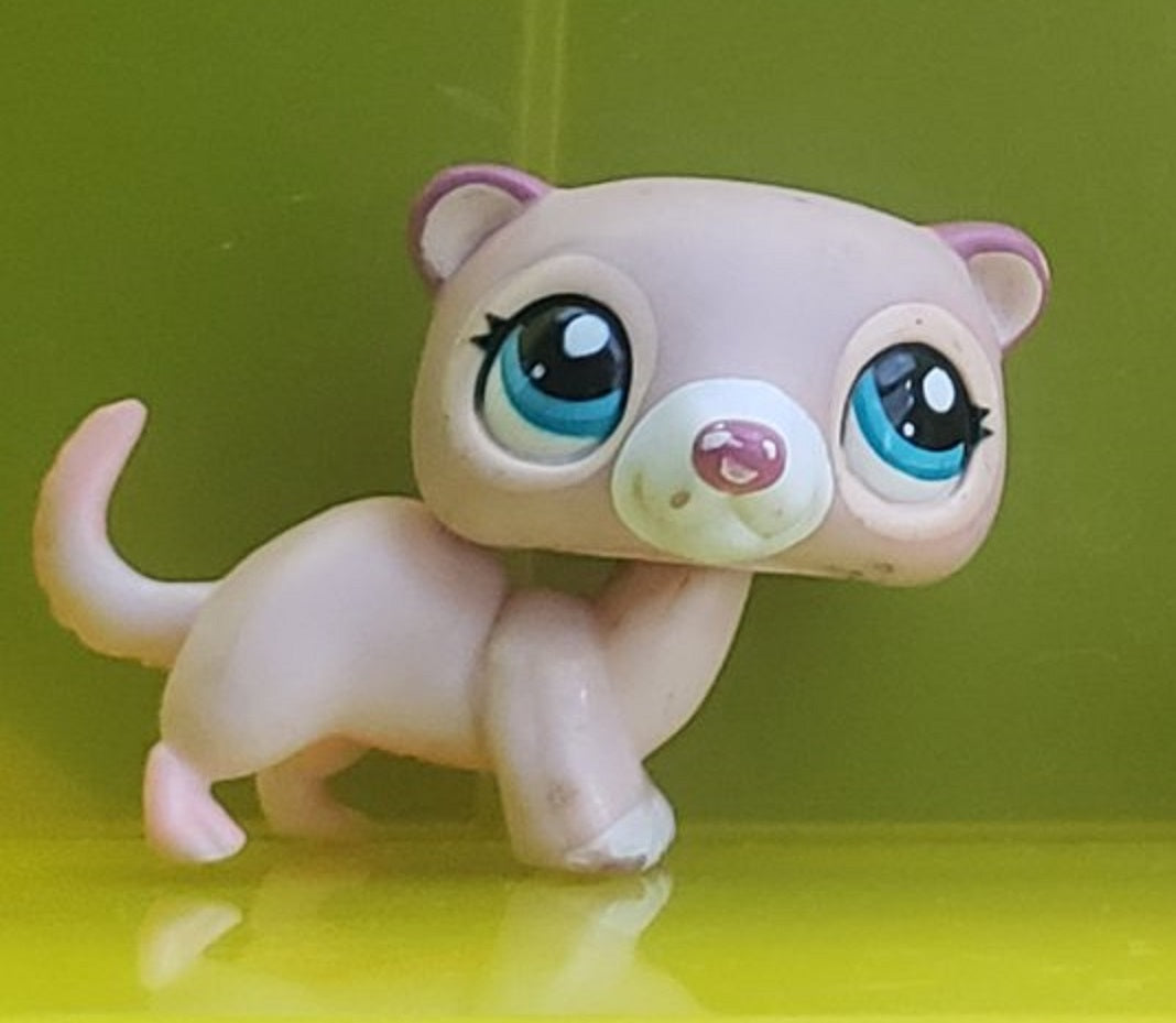 Littlest Pet Shop Pink Ferret 1624 Authentic LPS Blemished as Shown ...