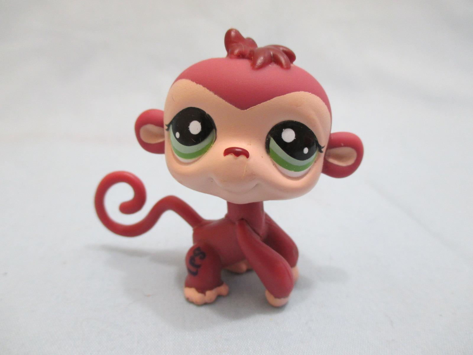 Littlest Pet Shop 1361 Rusty Red Purple Monkey w/ Green Eyes Authentic ...
