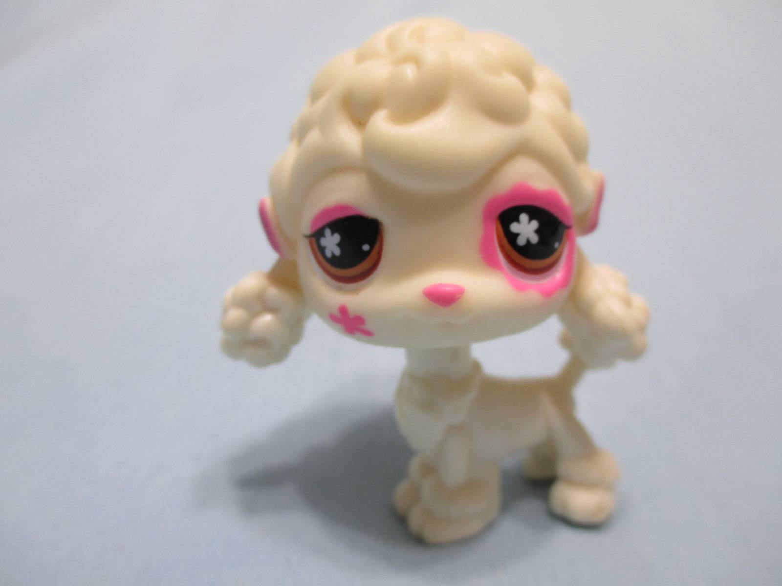 LIKE NEW Littlest Pet Shop Poodle 551 Pink White Puppy Dog Authentic ...