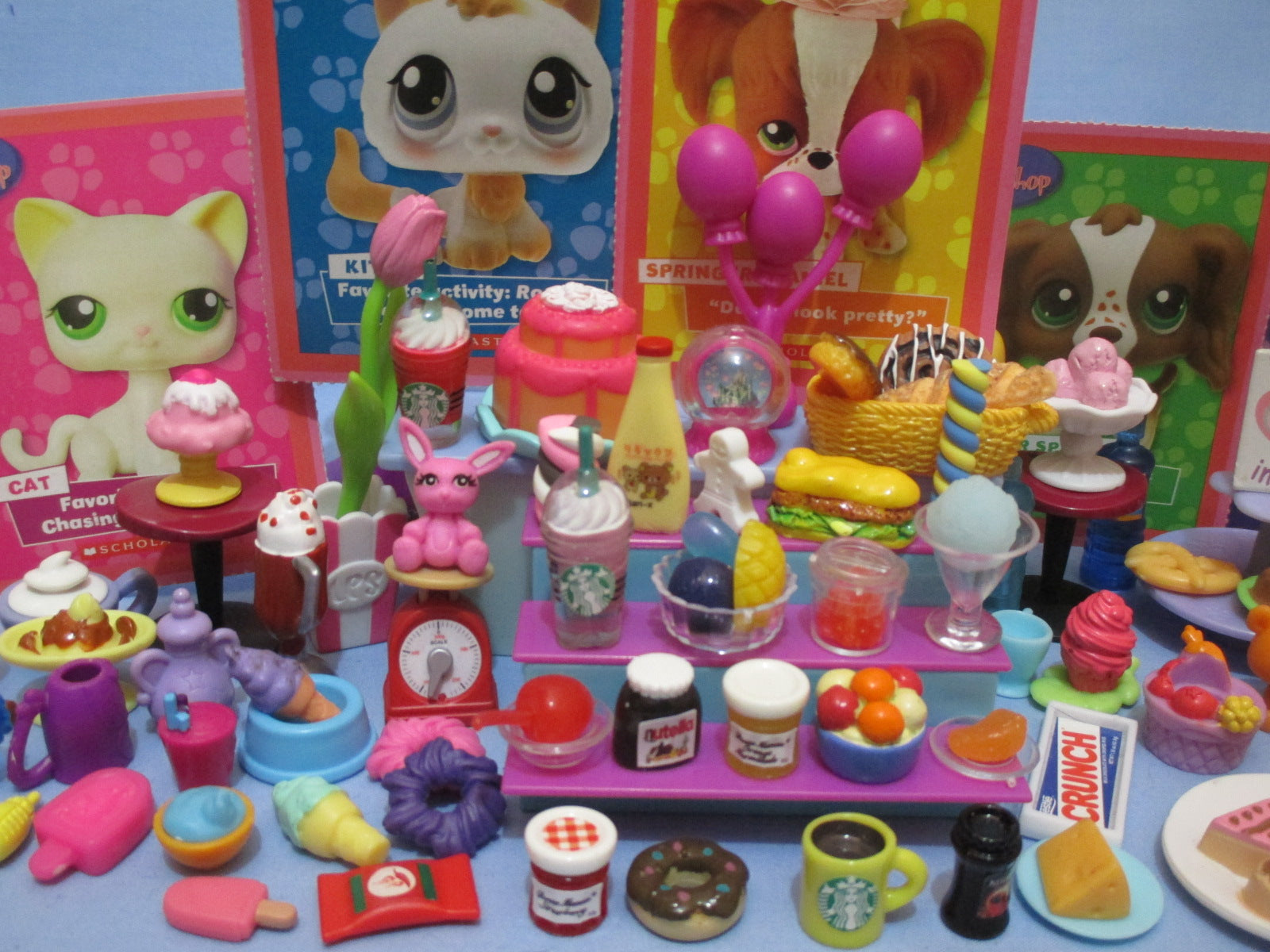 Littlest Pet Shop Lot 12 Random Grocery Starbucks Sweets LPS Accessories