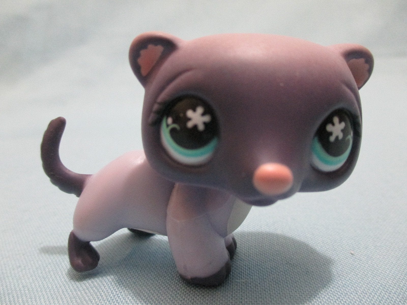 Littlest Pet Shop Ferret Purple Flower Eyes 482 Authentic Lps JUN12NPO60