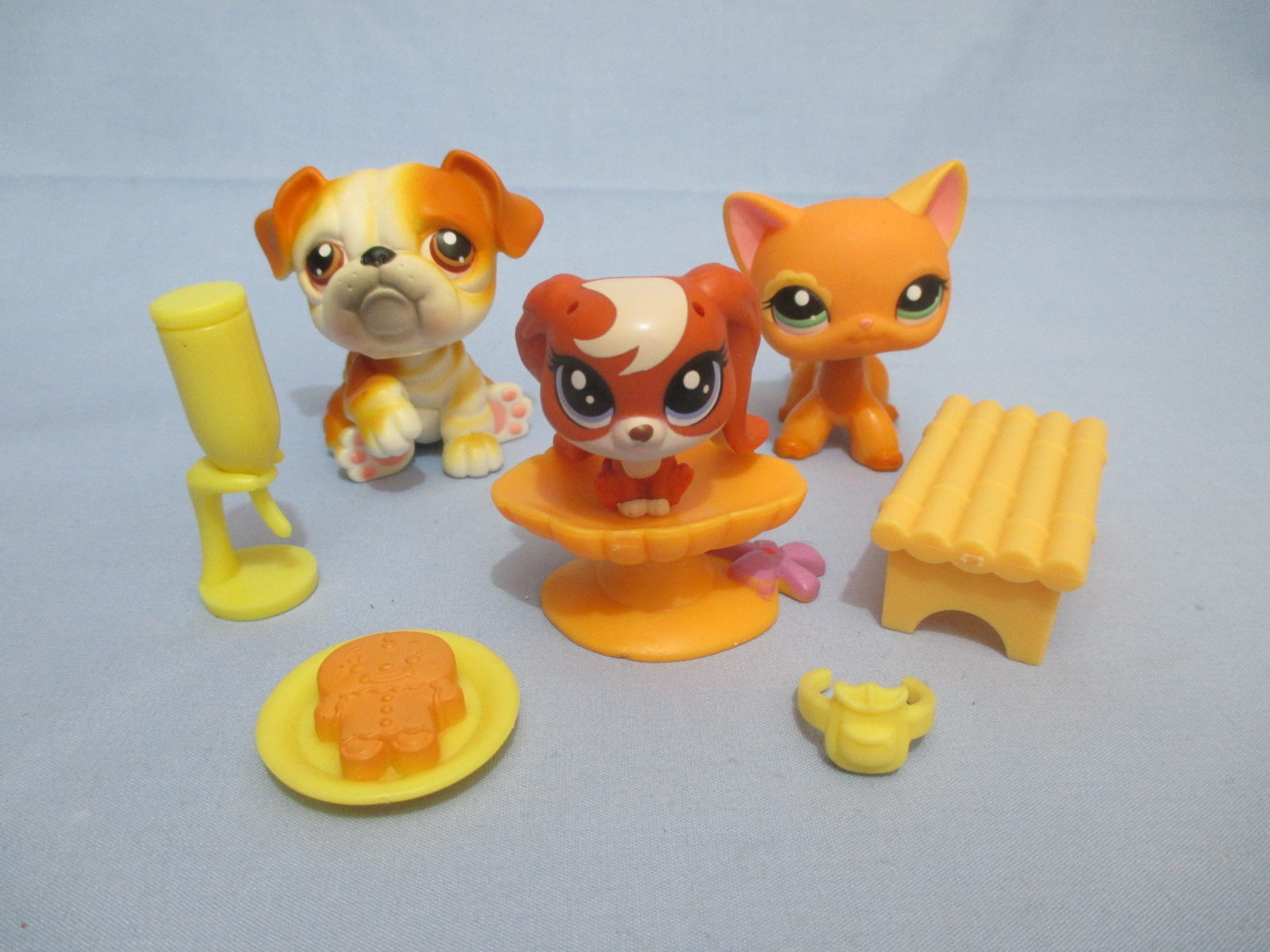 Littlest Pet Shop Random Lot Orange Cat Dog Baby 6 Pcs 3 LPS 3 ...
