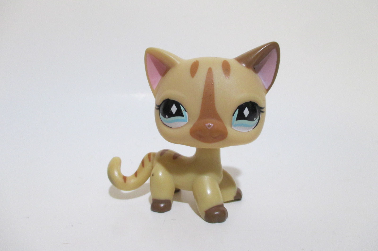 Littlest Pet Shop Cat Kitten Shorthair 886 Cream Yellow with Brown ...