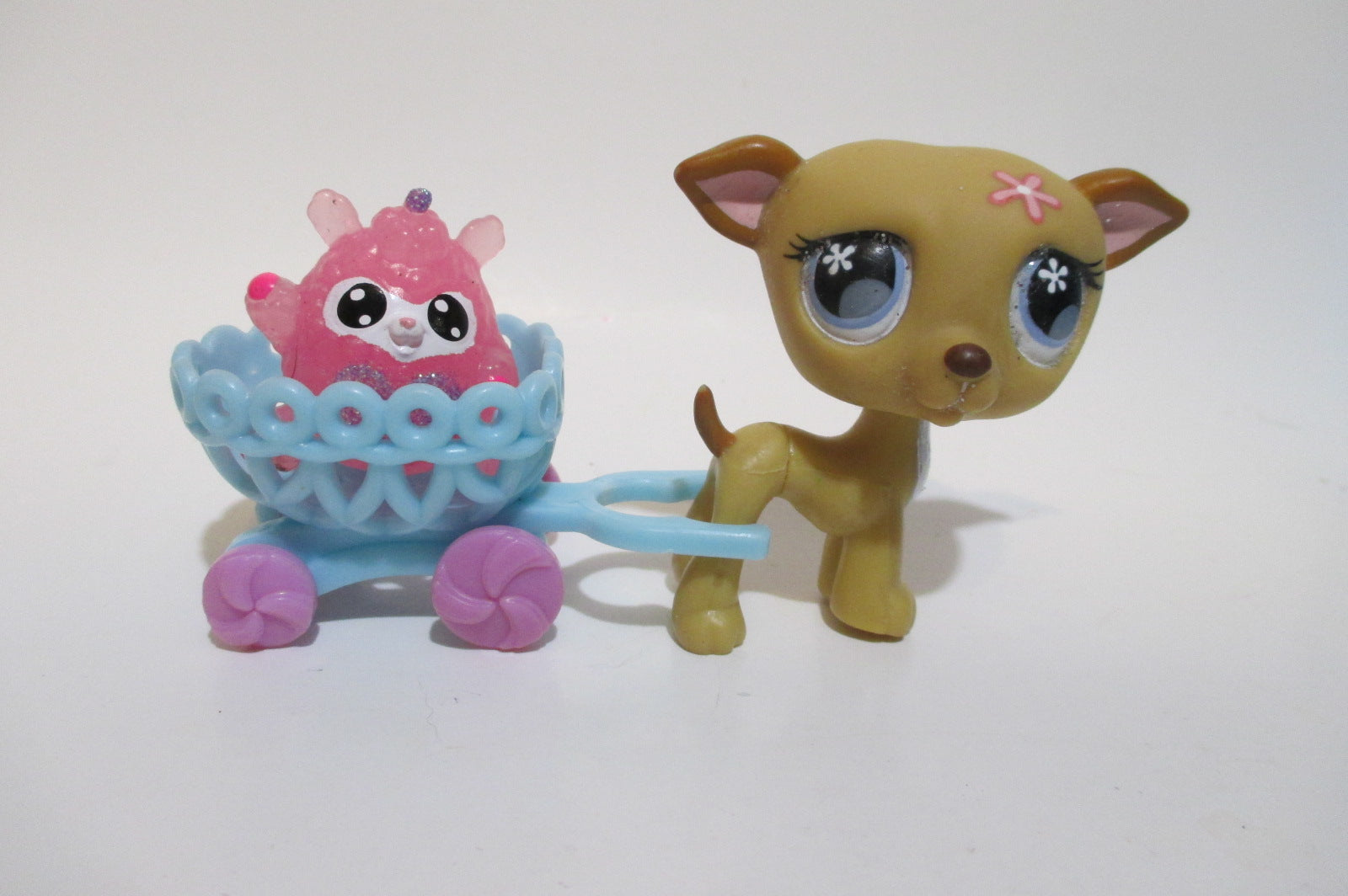 Littlest Pet Shop Lot 3 Greyhound and Baby Set Authentic LPS Slightly ...