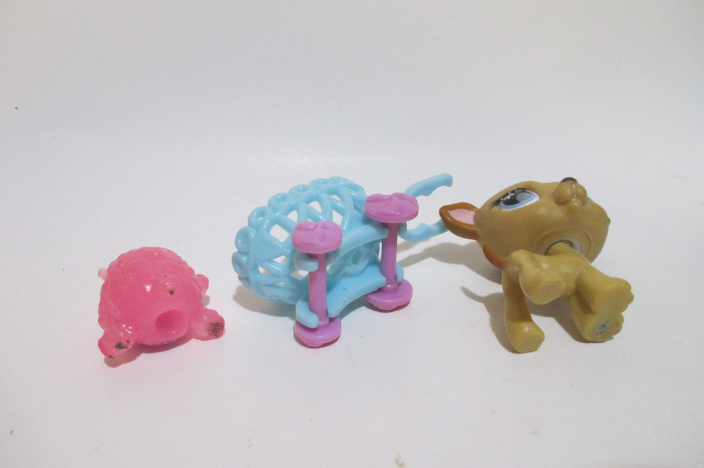 Littlest Pet Shop Lot 3 Greyhound and Baby Set Authentic LPS Slightly ...