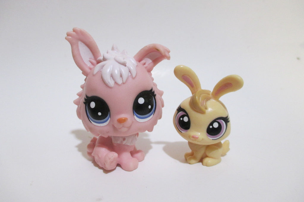 Littlest Pet Shop Lot of 2 Mommy Baby Pink Bunny Rabbit Set Authentic ...