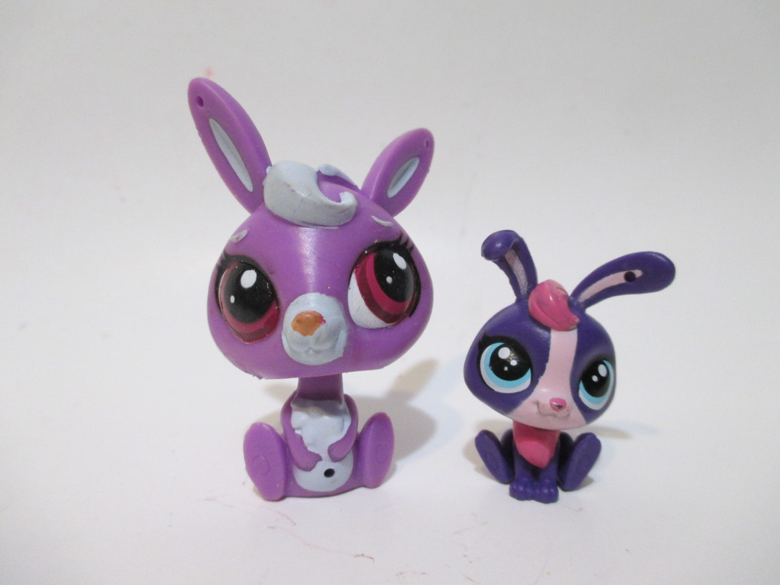 Littlest Pet Shop Lot 2 Mommy Baby Purple Bunny Rabbit Pancake Watkin ...