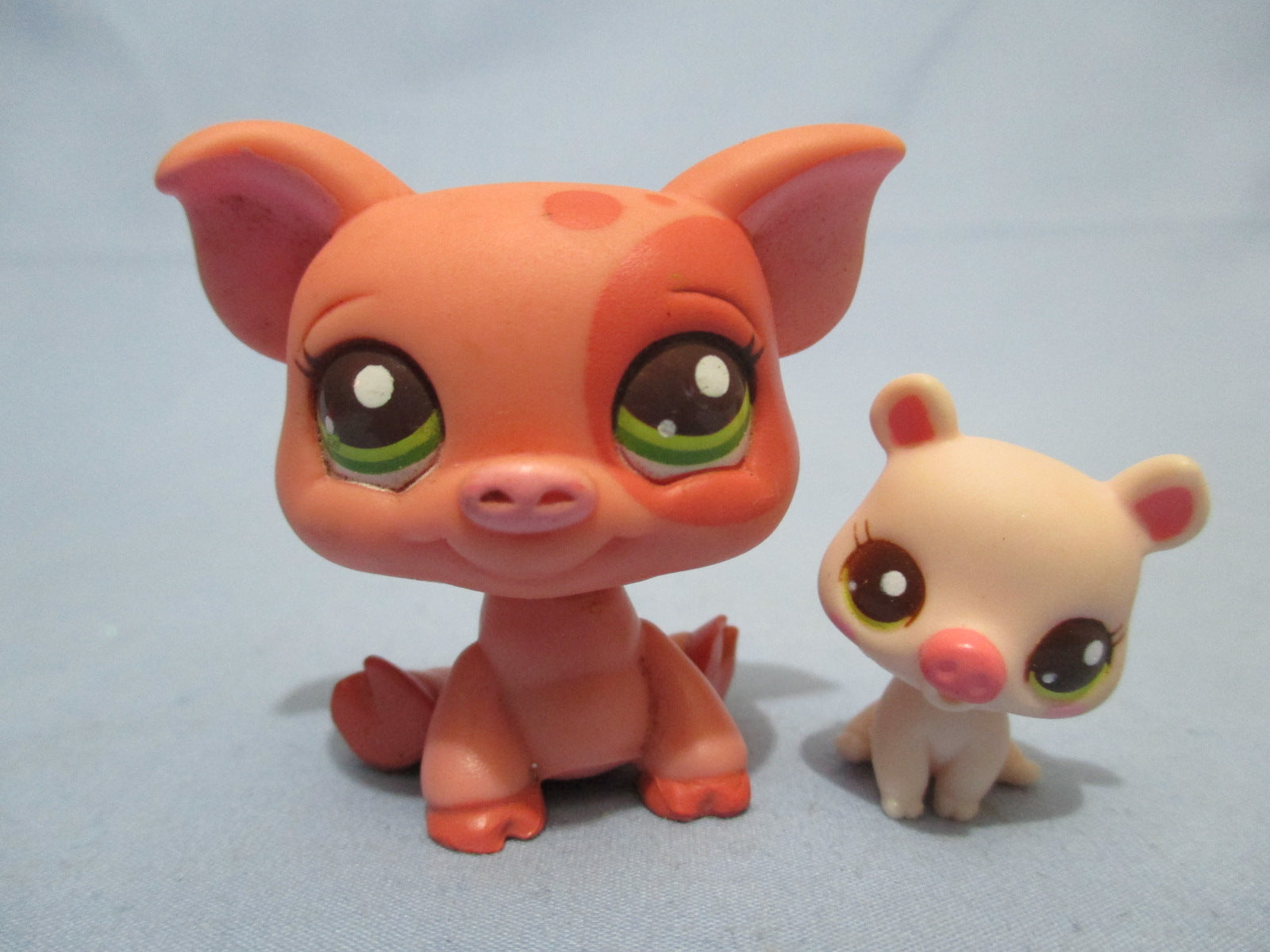 Littlest Pet Shop Rare Lot Set Mommy and Baby Pink Pig 2672 and 2673 ...
