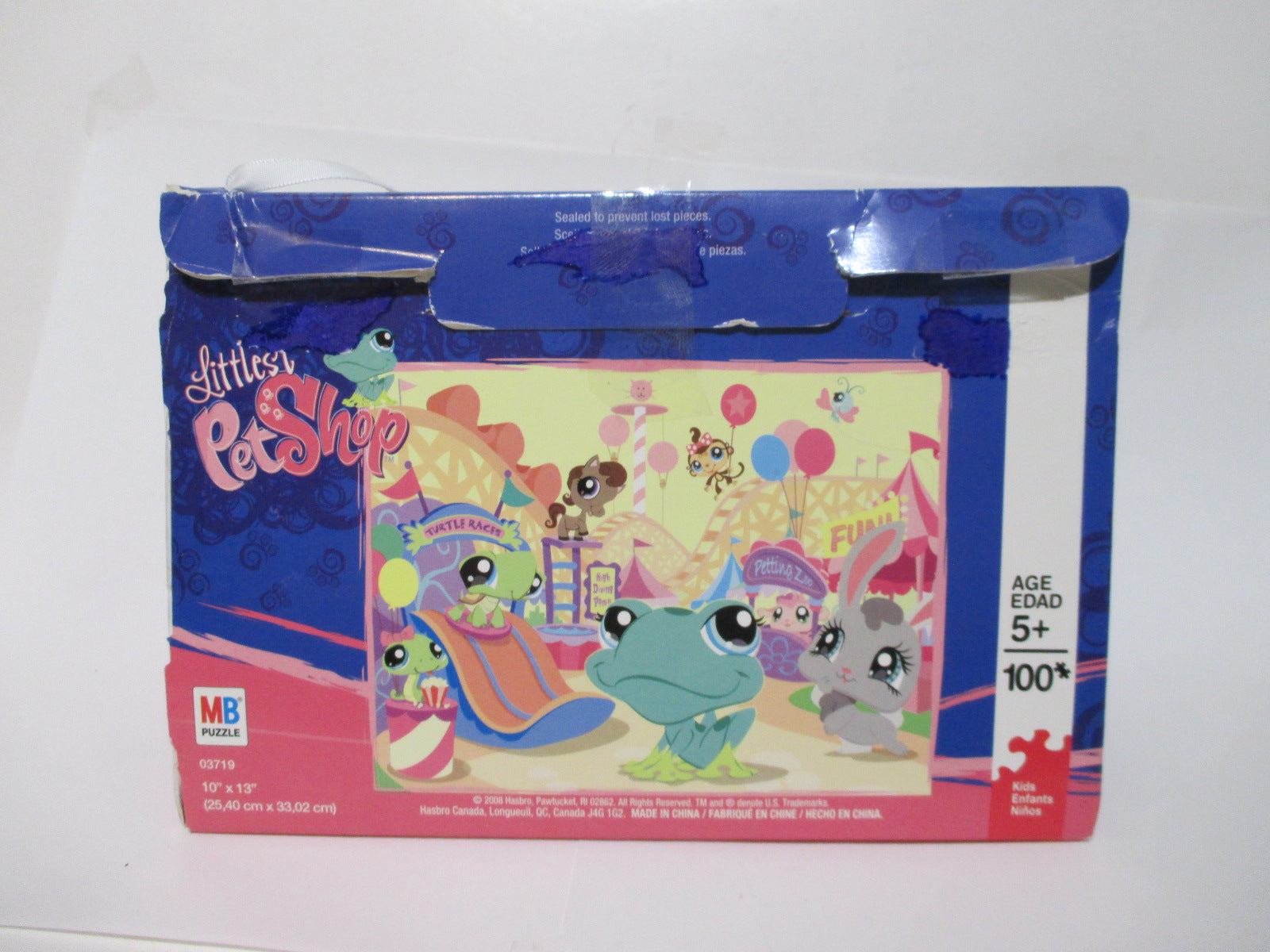Littlest Pet Shop MB 100 Pc Puzzle In Box LPS Authentic JN25J