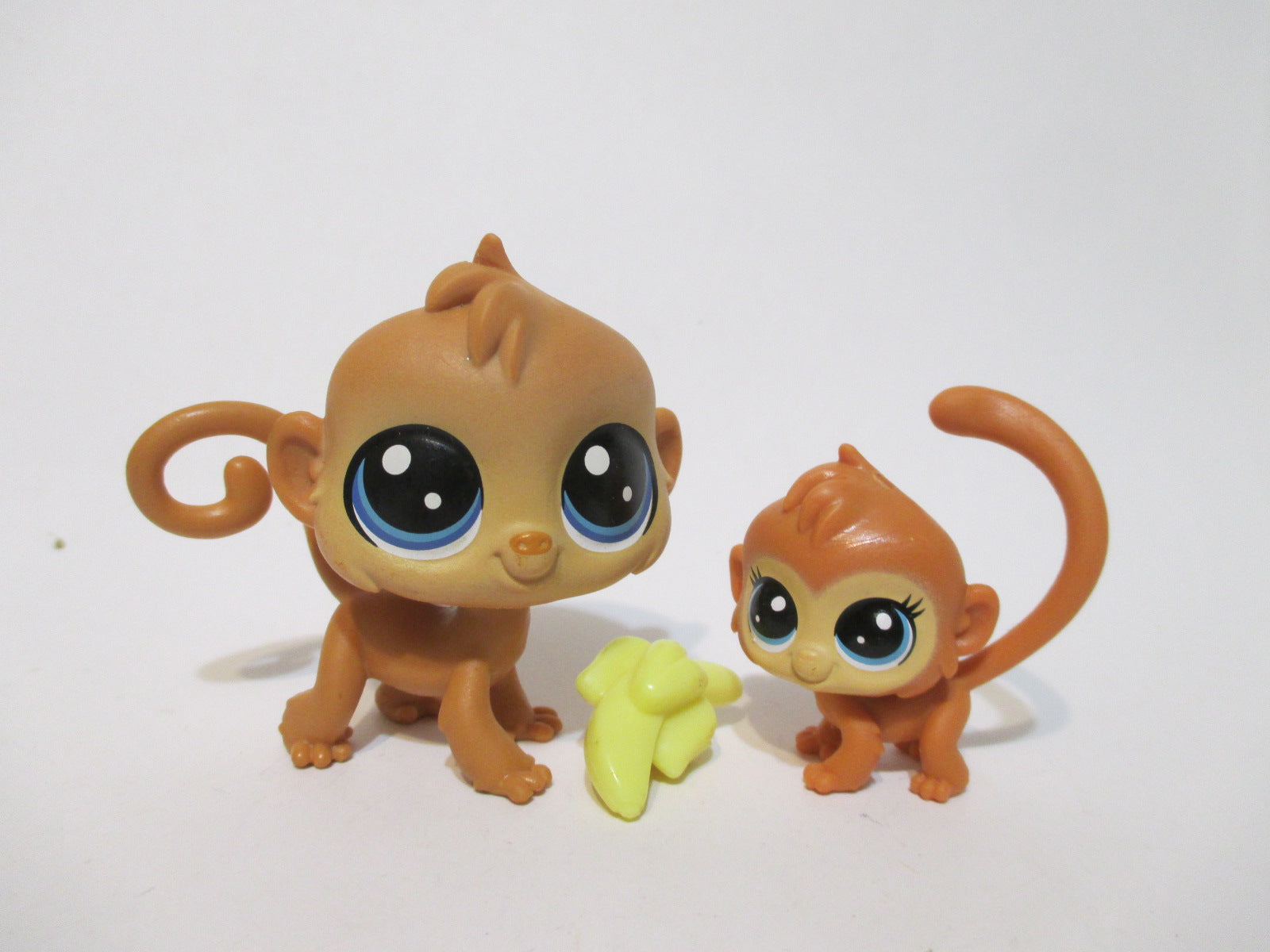 LIKE NEW Littlest Pet Shop Lot 2 Mommy Baby Monkey with Accessory Set ...