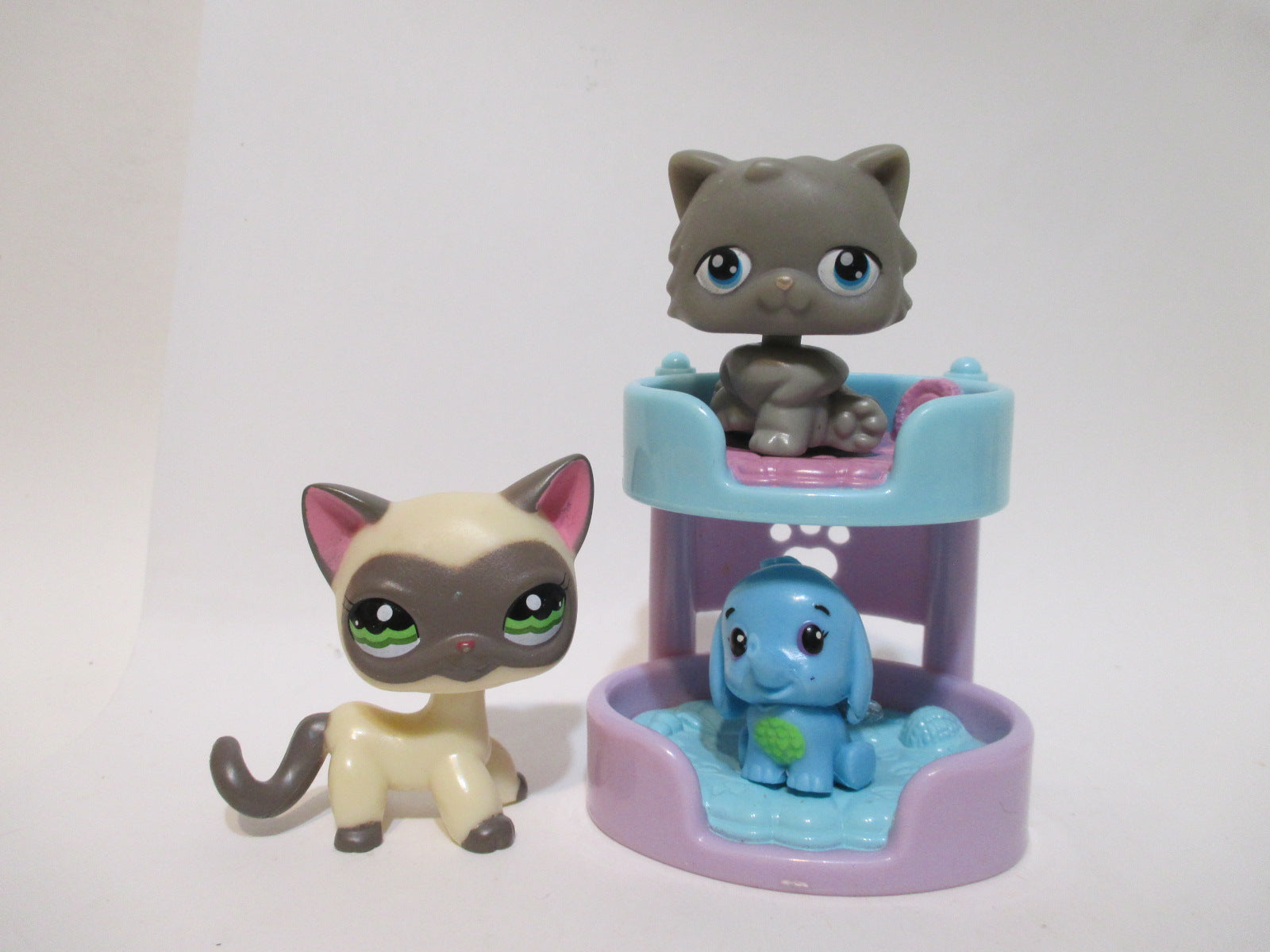 Littlest Pet Shop Lot Cat Shorthair Siamese Masked 1116 Persian with ...