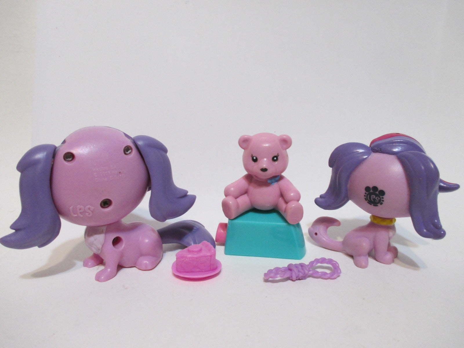 Littlest Pet Shop Zoe Twins Lot of 2 Purple Pink Spaniel Dogs w ...