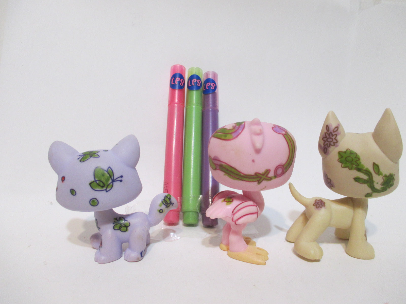 Littlest Pet Shop Mini Deco Pets Complete Great Dane Dog Shorthair Cat ...