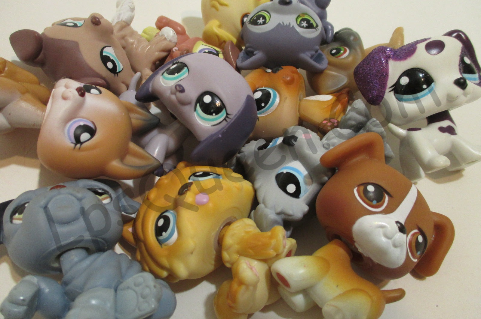 Littlest Pet Shop Random Lot 3 Blemished Puppy Dogs Authentic Lps