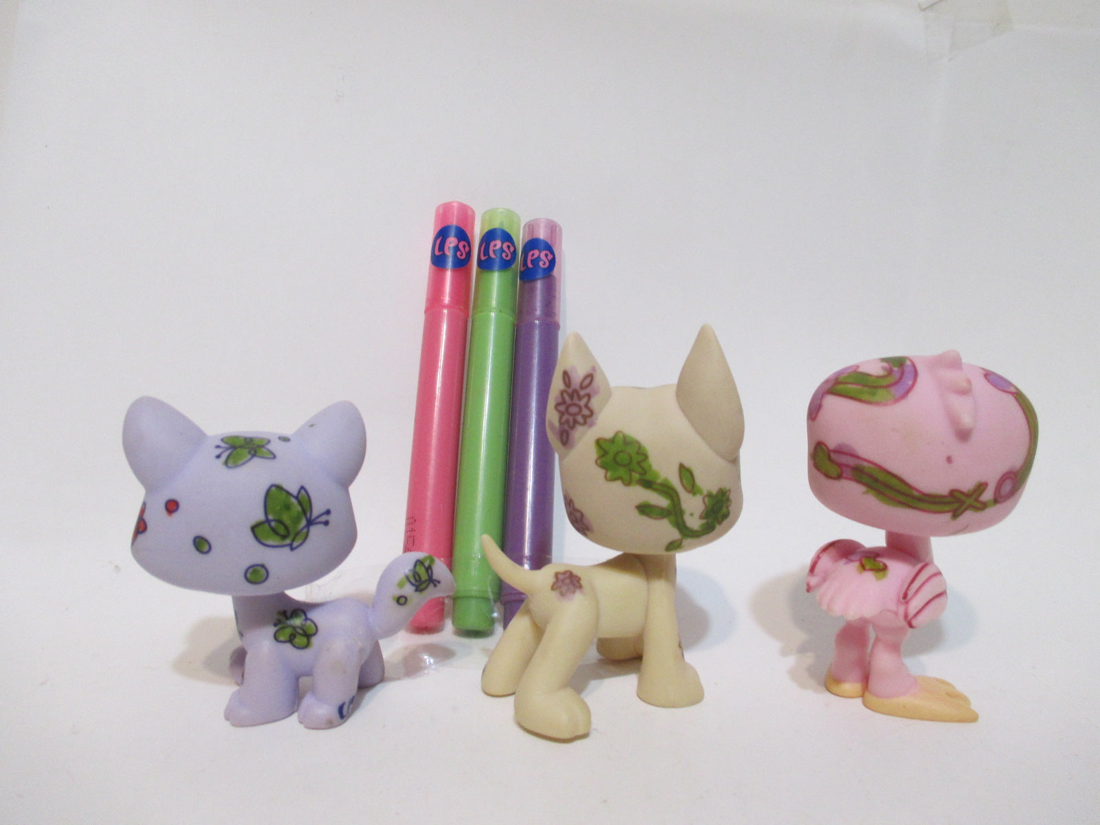 Littlest Pet Shop Mini Deco Pets Complete Great Dane Dog Shorthair Cat ...