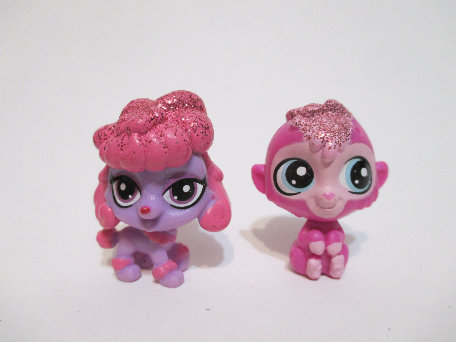 Littlest Pet Shop Sparkle Love Mini Baby Pink Poodle Monkey Set ...