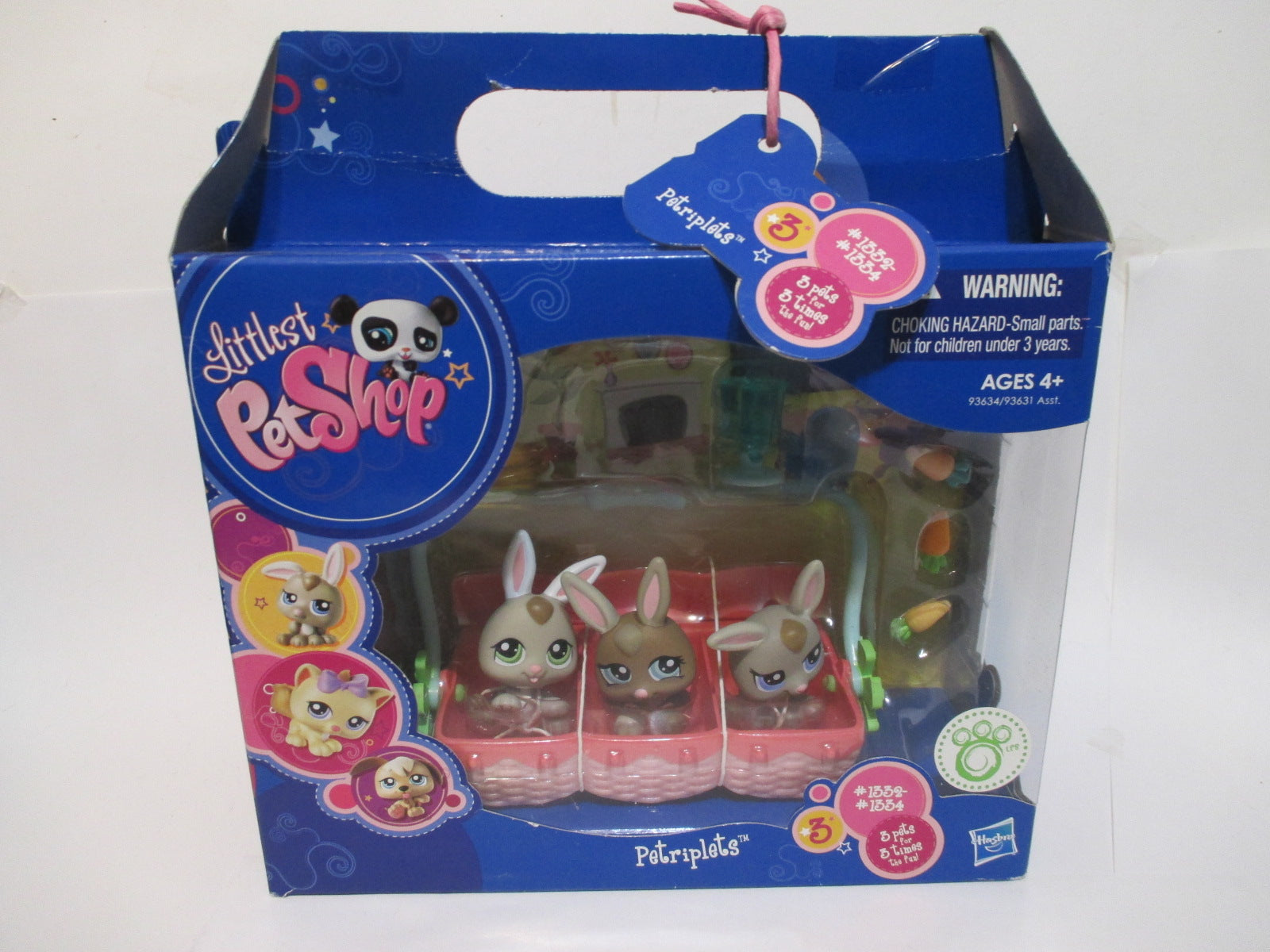 NIB Littlest Pet Shop LPS Triplet Bunny Rabbit 1332 1333 1334 Set ...