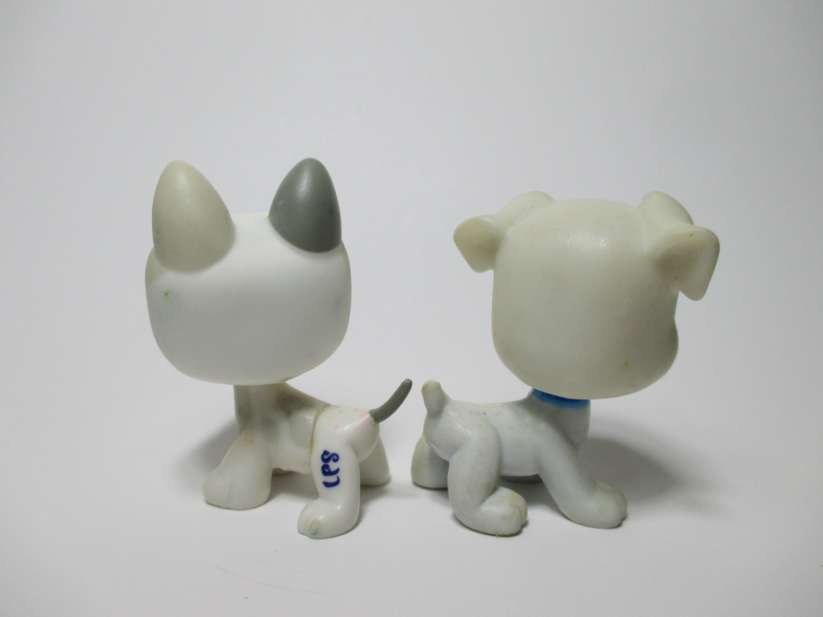 Littlest Pet Shop Lot 2 Dog 1665 Grey & White Bull Terrier Boxer Dog ...
