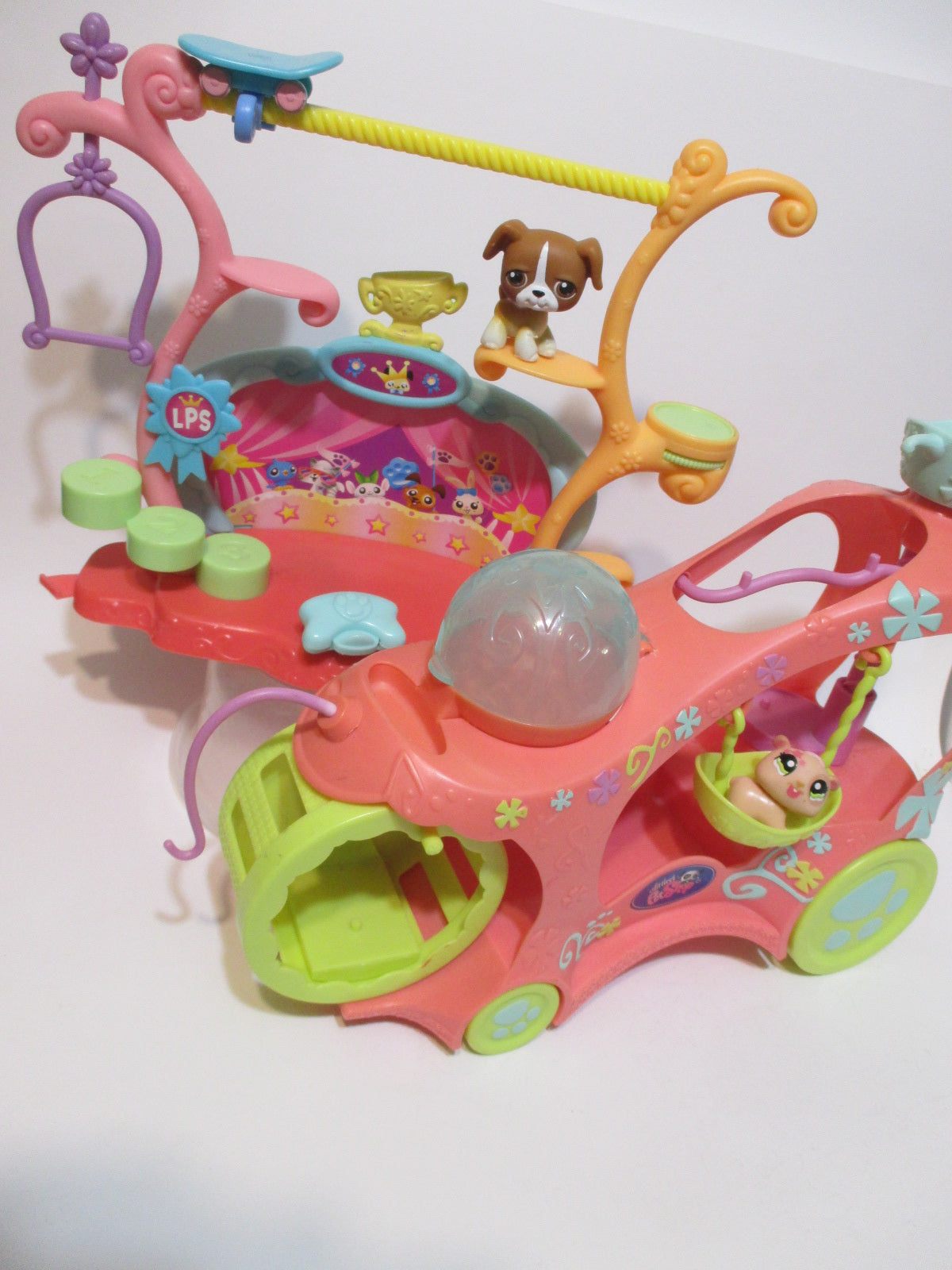Littlest Pet Shop Lot 2 Trick N Talent Show Playset Powered Cruiser ...