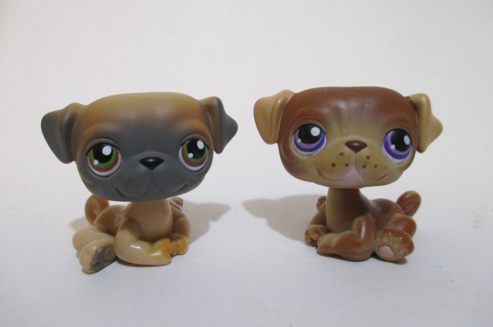 Littlest Pet Shop Lot Pug 133 2 Tan Brown Puppy Dog Set Authentic Lps 2 ...