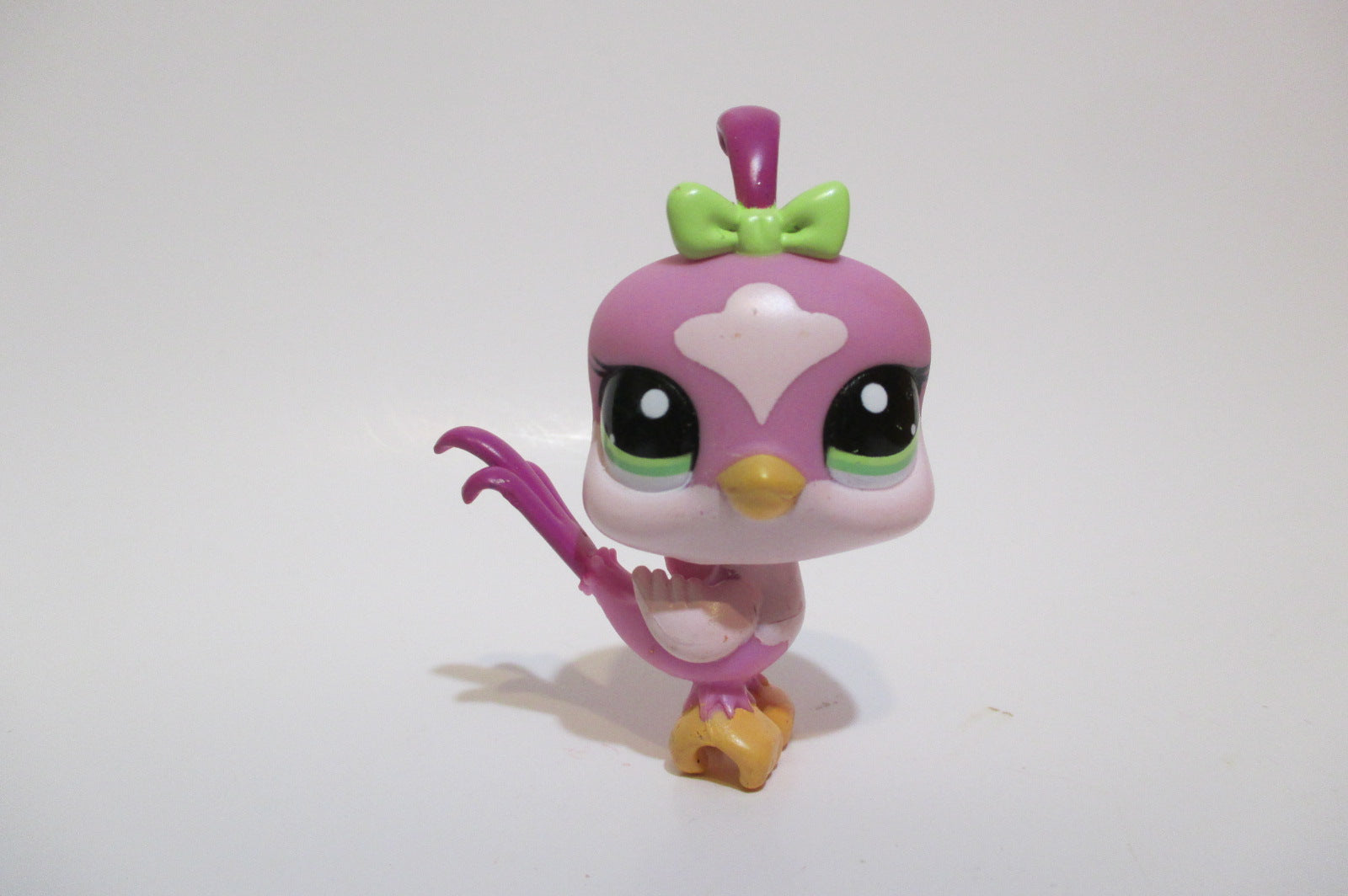 Littlest Pet Shop 2071 Purple Quail Bird Green Eyes Bow European AIK ...