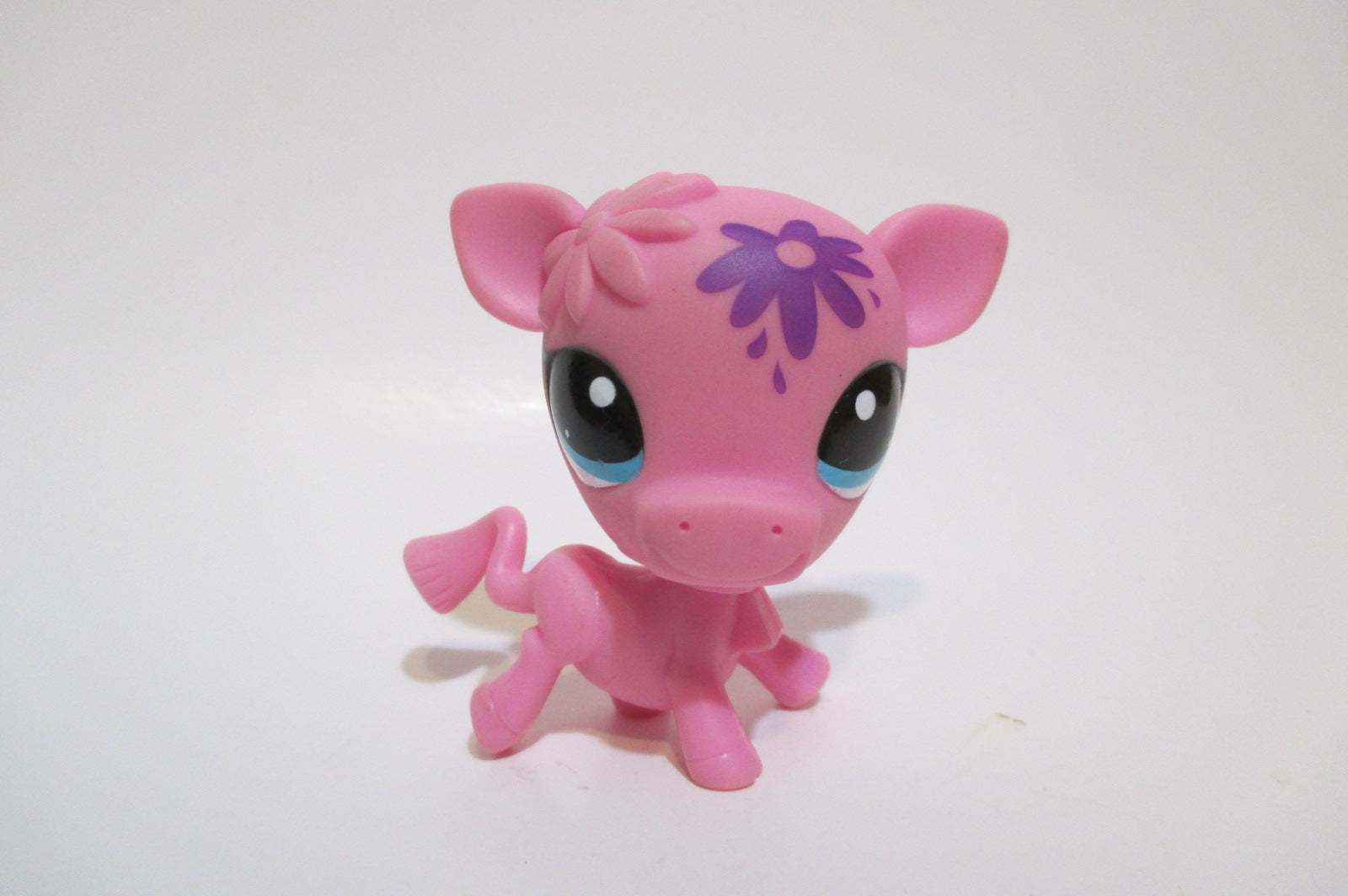 Littlest Pet Shop Rare Pink Cow 3521 with Flower Authentic Lps AIK FB19J