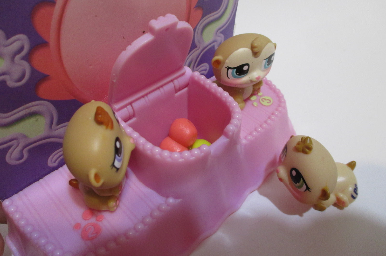 Littlest Pet Shop Triplet Hamsters with Pink Stage and Accessories ...