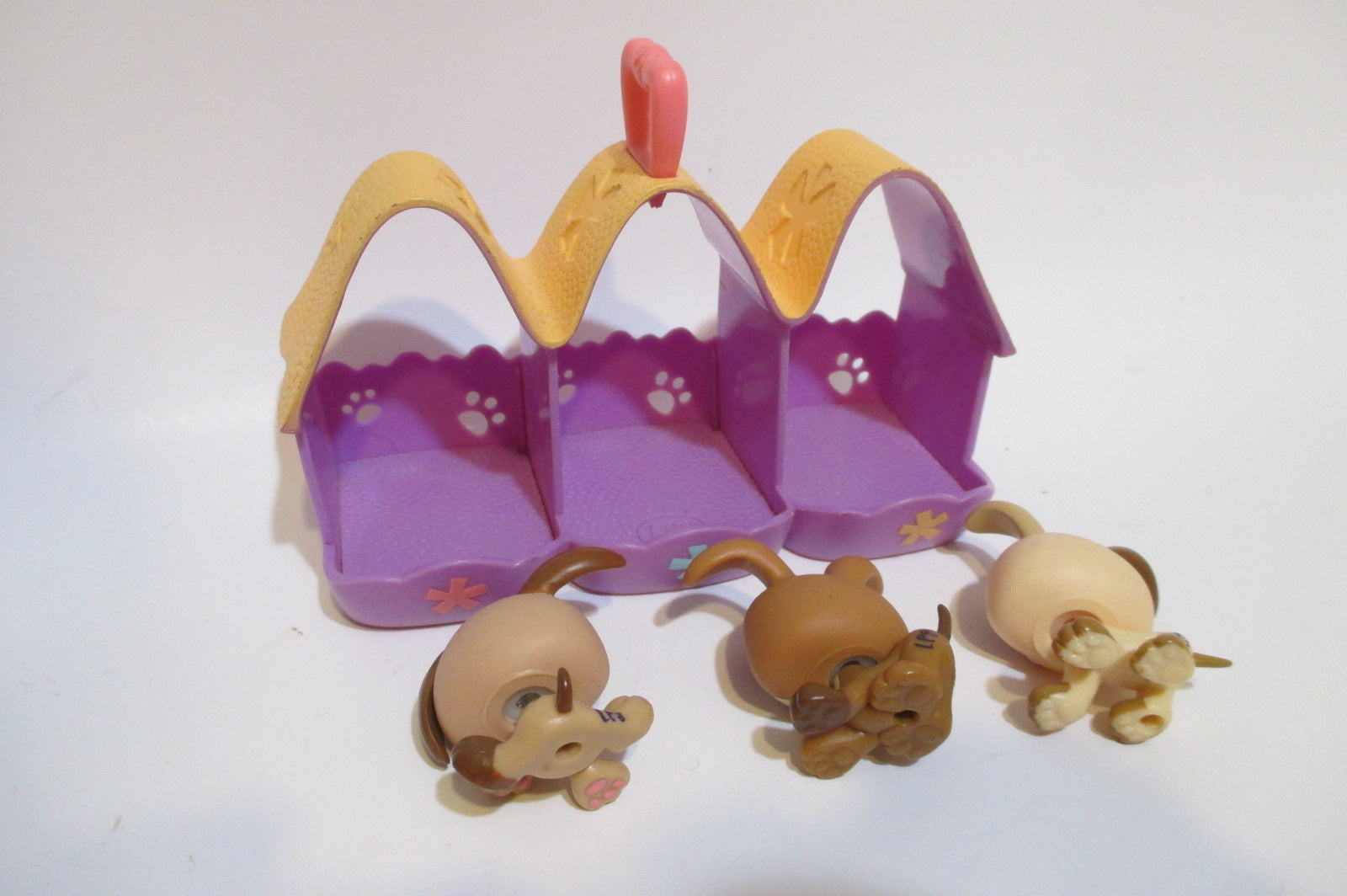 Littlest Pet Shop Lot Puppy Dog Triplets 1338 1339 1340 with House Set ...