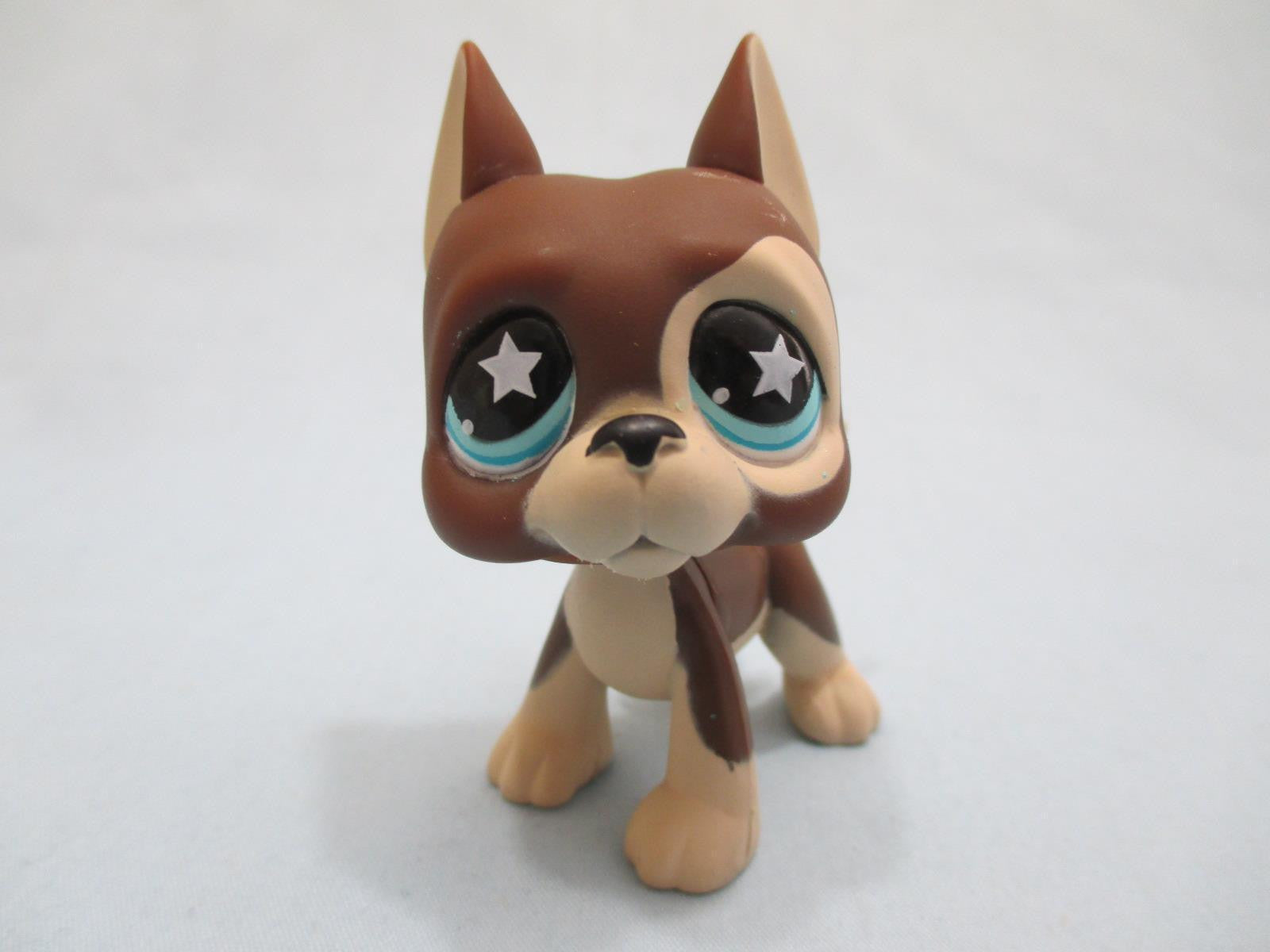 LIKE NEW Littlest Pet Shop Dog Great Dane Rare 817 Blue Star Eyes ...