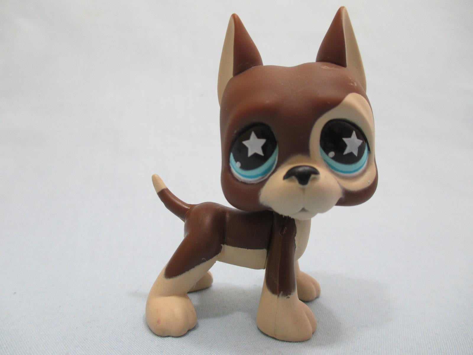 LIKE NEW Littlest Pet Shop Dog Great Dane Rare 817 Blue Star Eyes ...