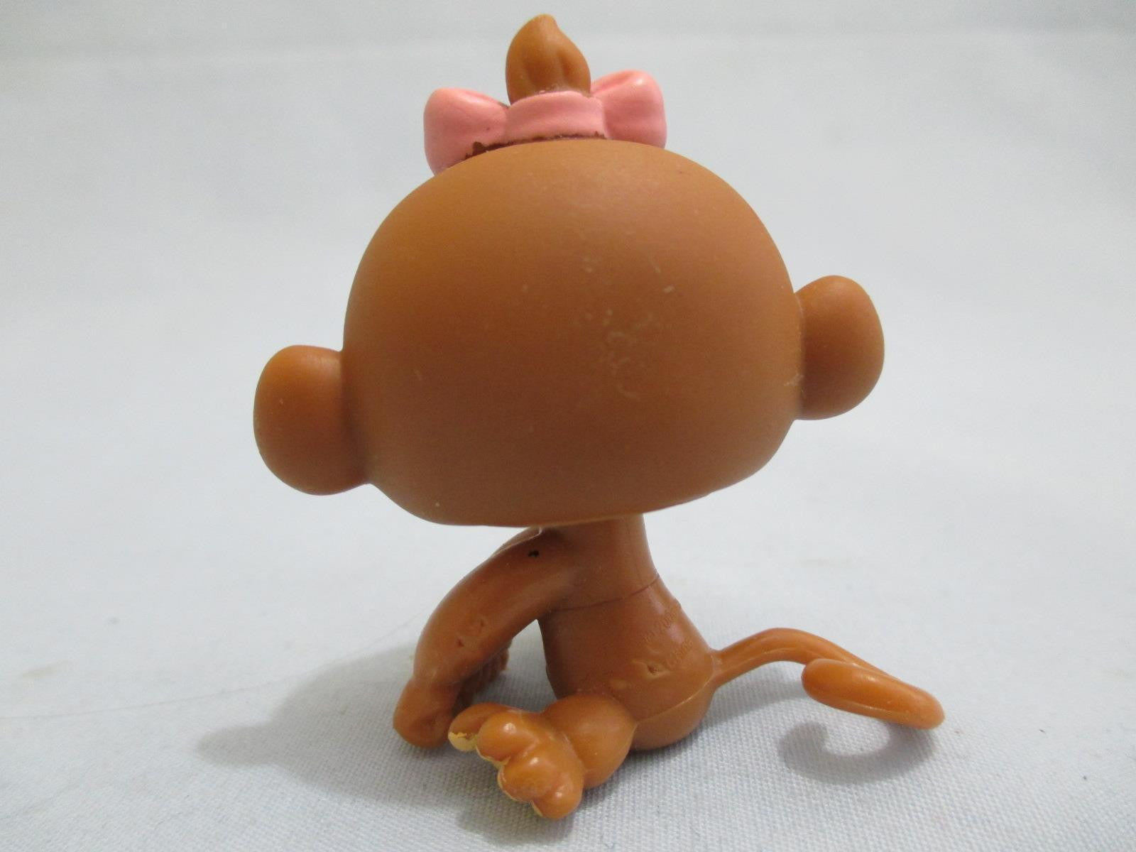Littlest Pet Shop Tan Monkey Baby Gorilla 216 w/ Pink Bow Authentic Lps ...