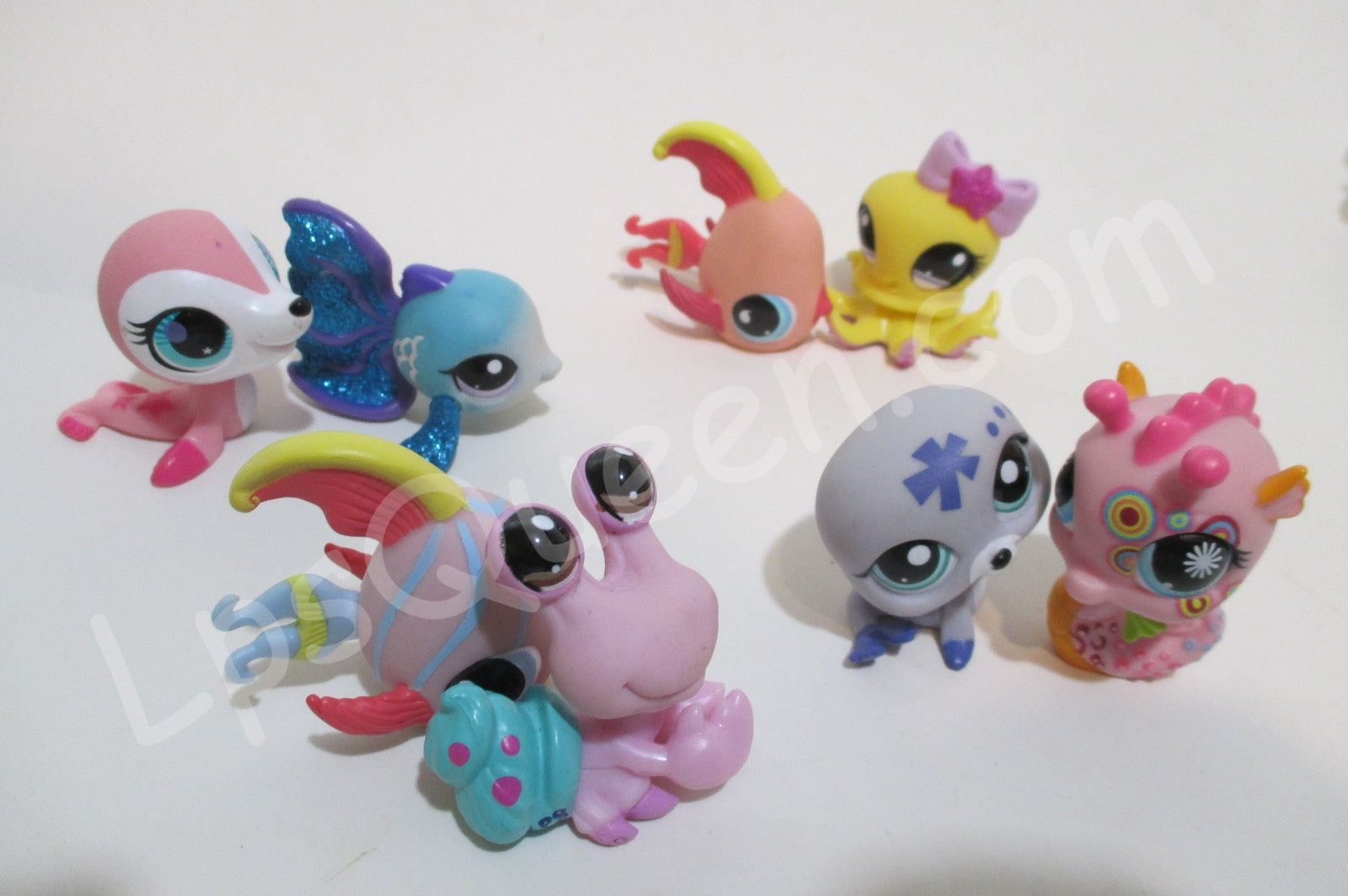 Littlest Pet Shop Lot 3 Random Sea Animals Seal Fish Octopus Seahorse ...