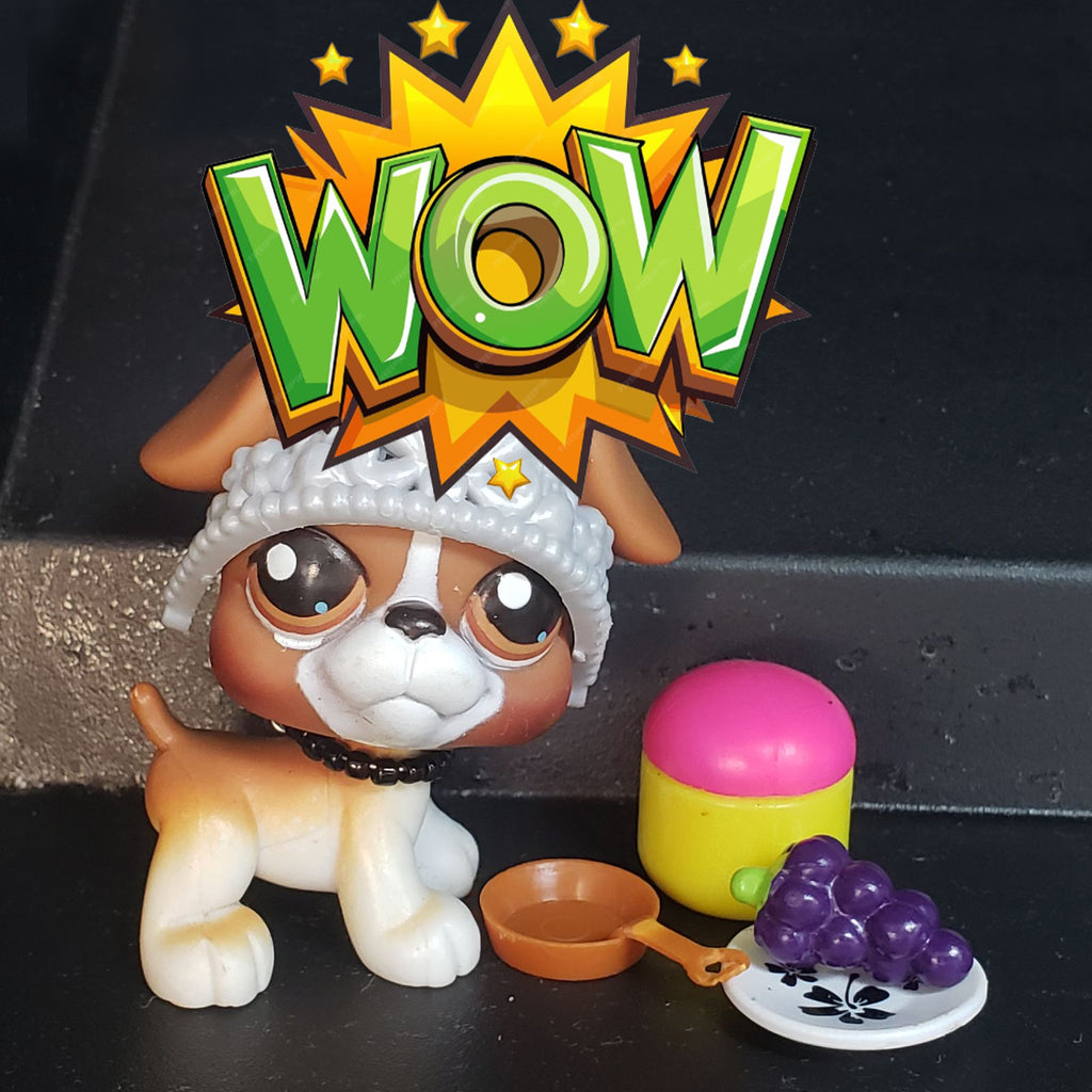 Littlest Pet Shop Royal Snack Boxer 25 with Tiara, Pan and Grapes in a ...